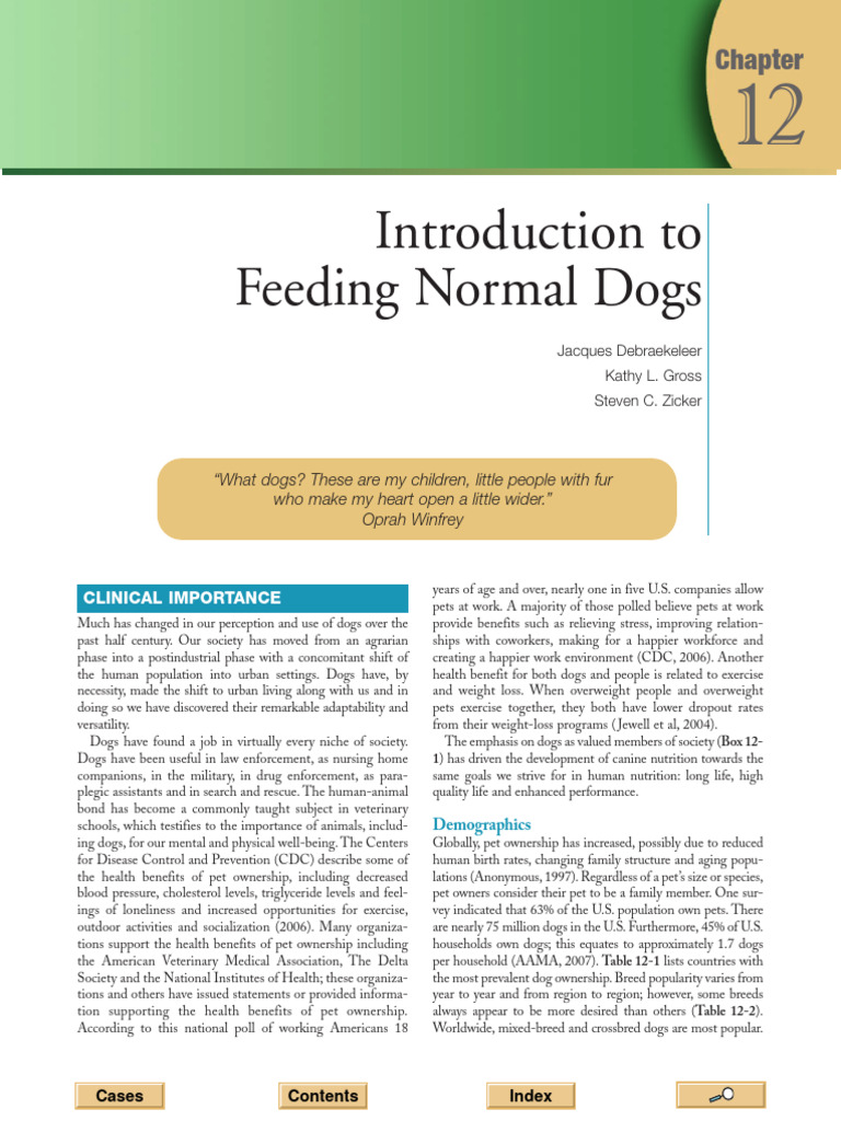Introduction To Feeding Dogs | PDF | Digestion | Nutrition