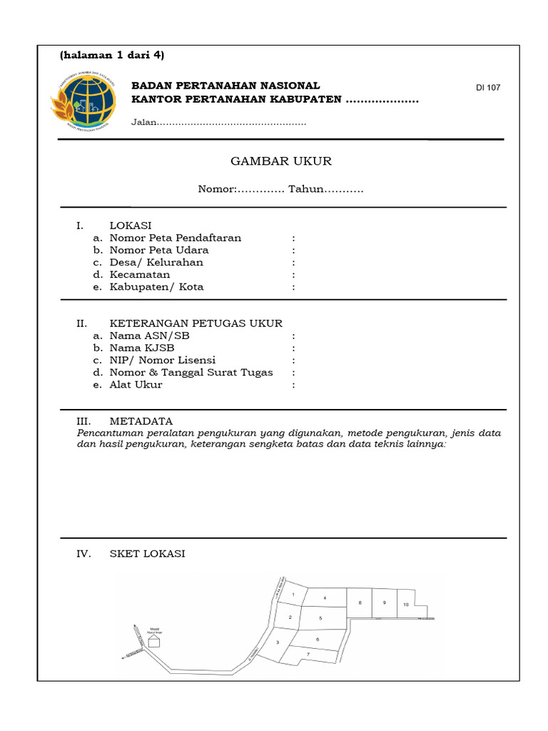 Contoh Gambar Ukur Sistematis | PDF