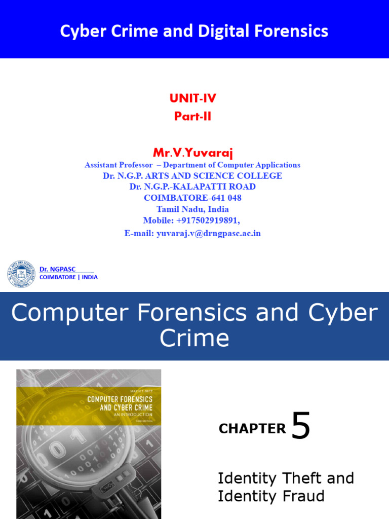 Cyber Crime and Digital Forensics-Unit-IV-Part-II | PDF | Identity Theft | Fraud
