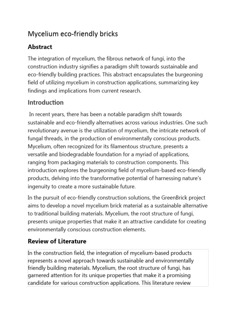 Mycelium Eco | PDF | Building Insulation | Life Cycle Assessment