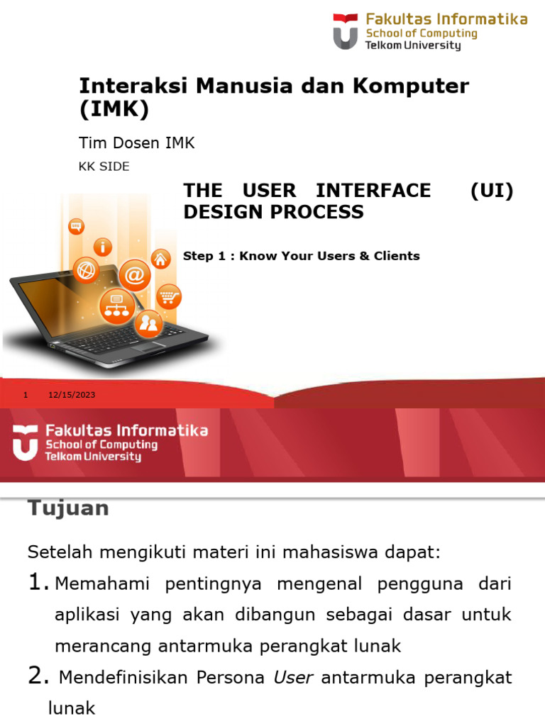 03 - IMK Proses Desain UI Step 1 - Memahami Pengguna-VRE | PDF