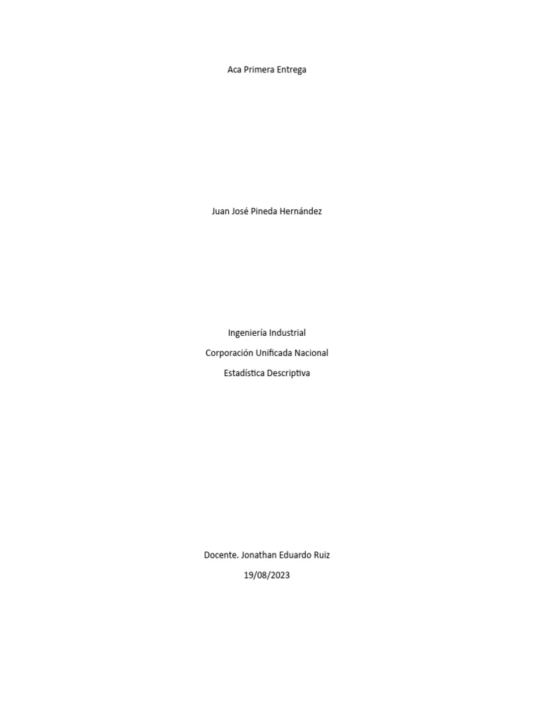 ACA1 | PDF | Estadísticas