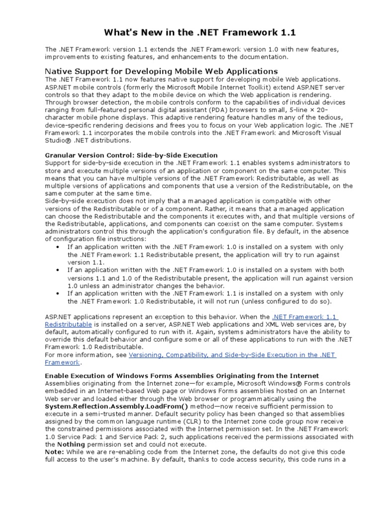 New .NET Framework 1.1 | PDF | Microsoft Sql Server | Database Transaction