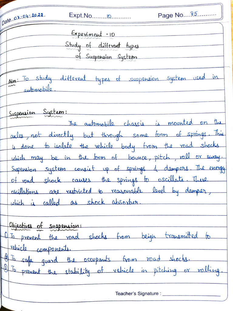 Types of Suspension System... | PDF | Automotive Technologies | Land ...