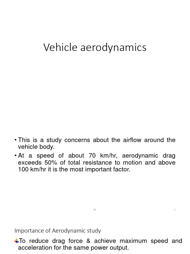 Vehicle Aerodynamics: Key Concepts and Impact | PDF | Drag (Physics ...