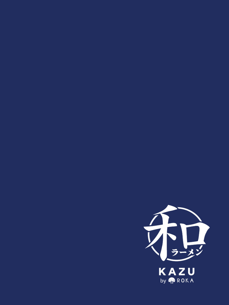 Menu Kazu-1 | PDF | Ramen | East Asian Cuisine