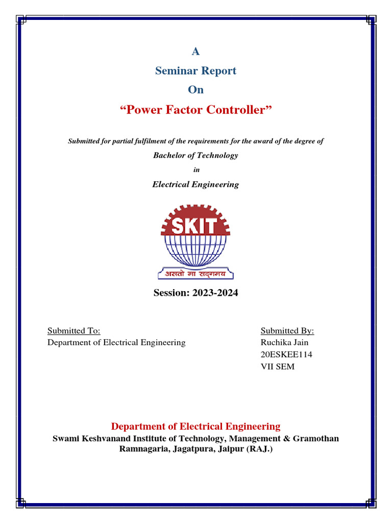 SEMINAR REPORT 7sem RUCHIKA | PDF | Ac Power | Solar Power