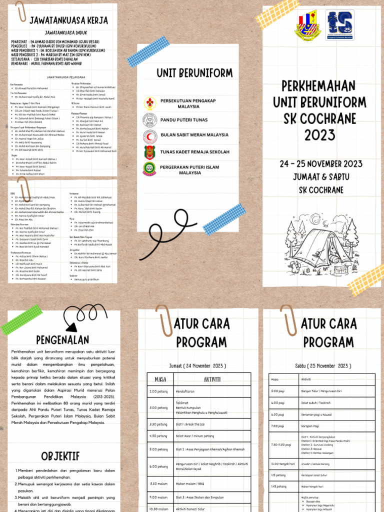 (Original Size) BUKU PROGRAM PERKHEMAHAN | PDF