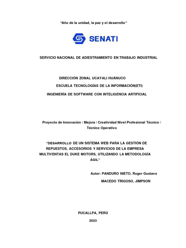 Jimpson Macedo Roger Panduro | PDF | Objeto (informática) | Software