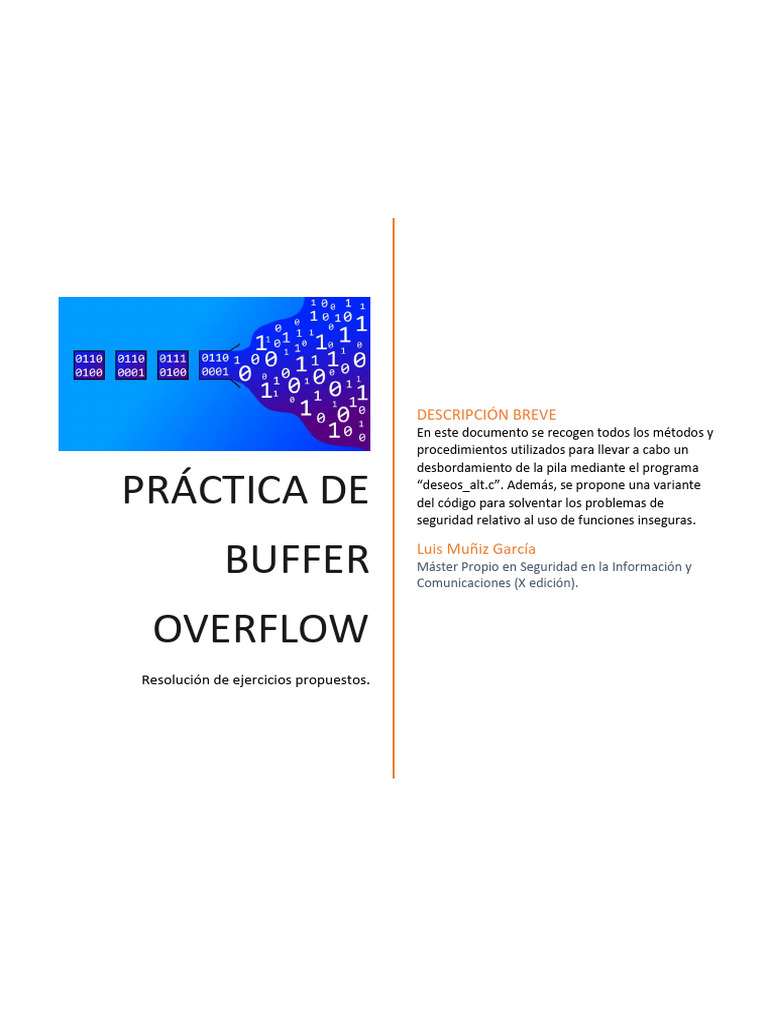 Buffer Overflow | PDF | Puntero (Programación de computadora) | Programa de computadora