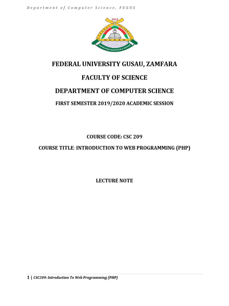 Csc209 Php Mysql Lecture Notepdf Pdf Php Java Programming Language 7629