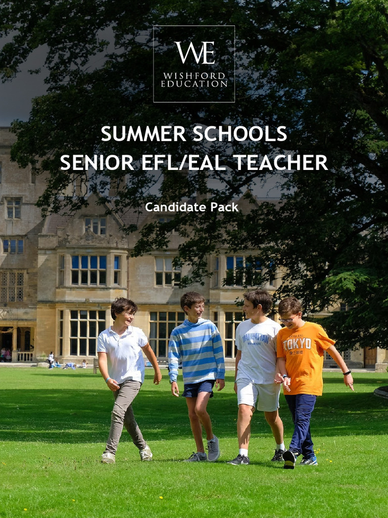 Summer Schools Senior EFL - EAL Teacher Candidate Pack | PDF | Teachers ...