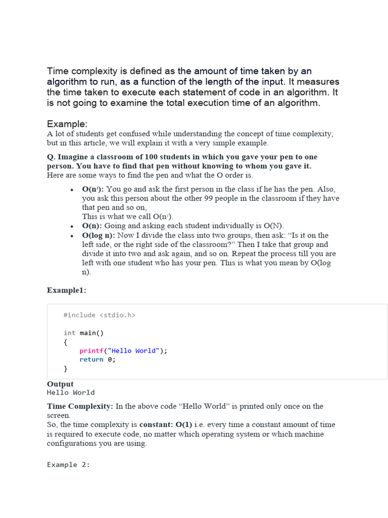 Time Complexity Pdf Time Complexity Algorithms