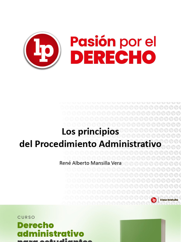 Los Principios Del Procedimiento Administrativo PDF Gratis | PDF | Ley procesal | Debido al proceso