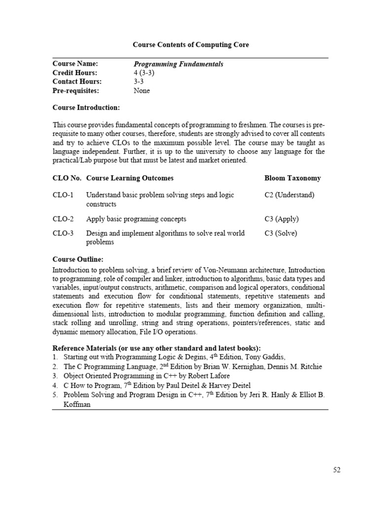 ADS 1st Semester Course Outlines | PDF | Discrete Mathematics | Mathematics