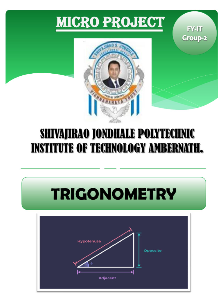 Trigonometry Project for FY-IT Students | PDF | Trigonometric Functions | Trigonometry