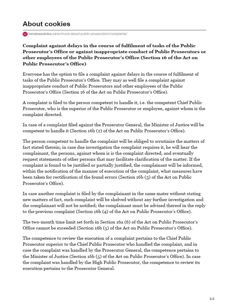 Filing A Complaint With State Prosecutor | PDF | Prosecutor | Complaint