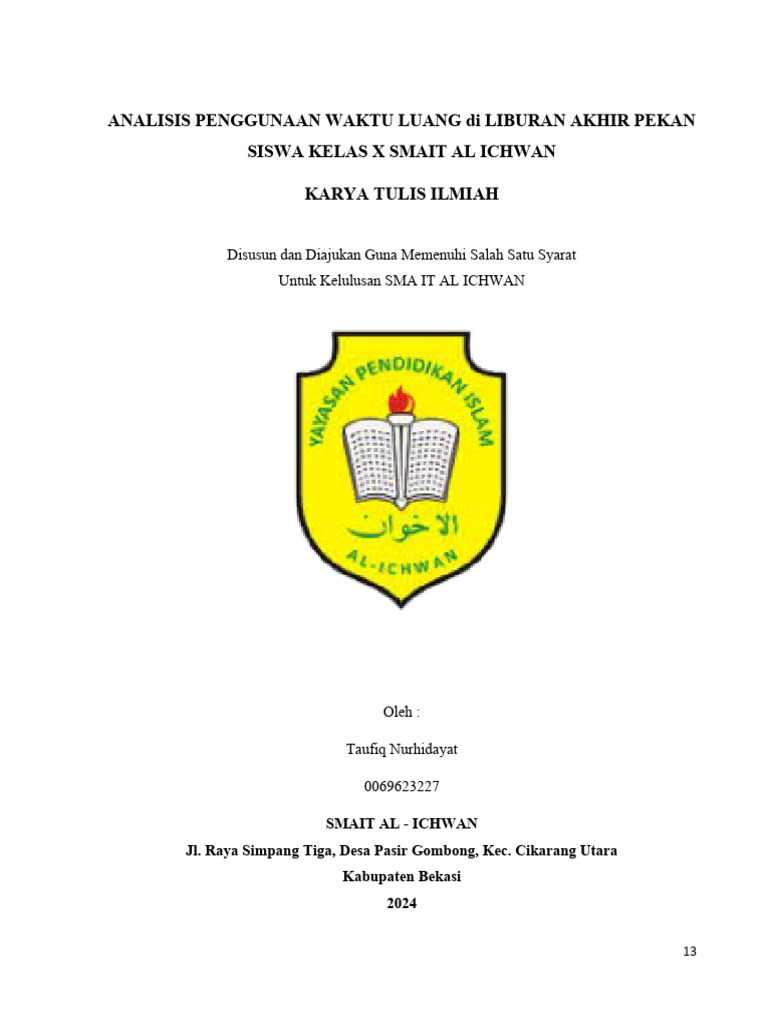Kti Taufiq Dkit Lagi | PDF