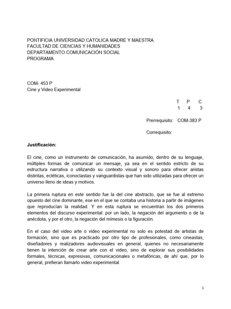 Programa de Clase | PDF