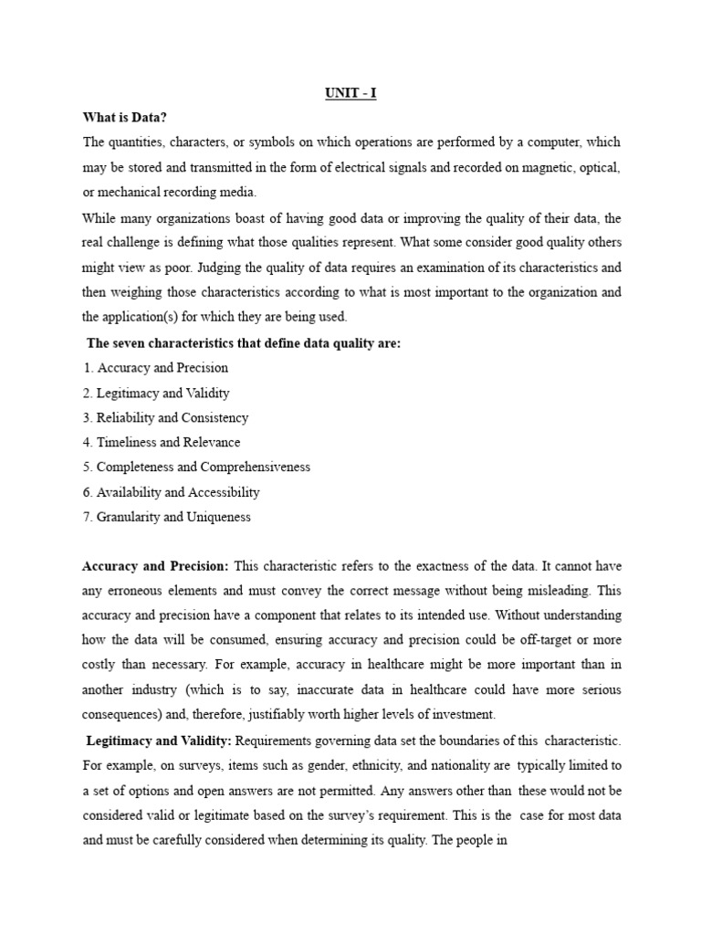 Bda Unit I | PDF | Analytics | Big Data