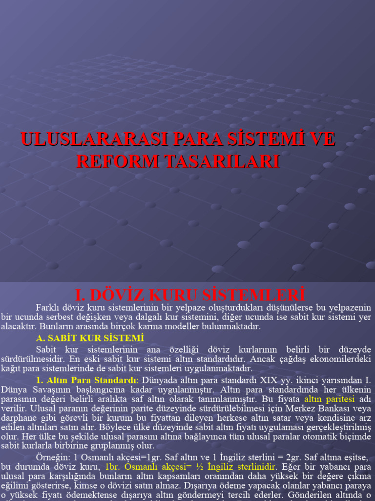 BÖLÜM 5. Uluslararsı para Sistemi | PDF