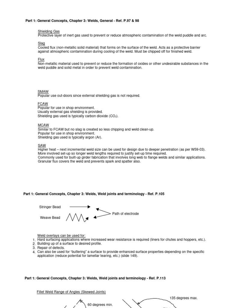 Connections 1 - Ch.3 Welds Notes (94-153) | PDF | Construction | Welding