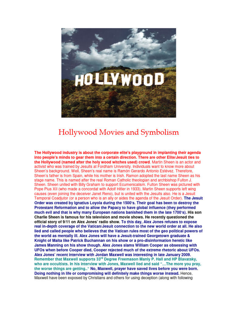 Hollywood Movies and Symbolism | PDF