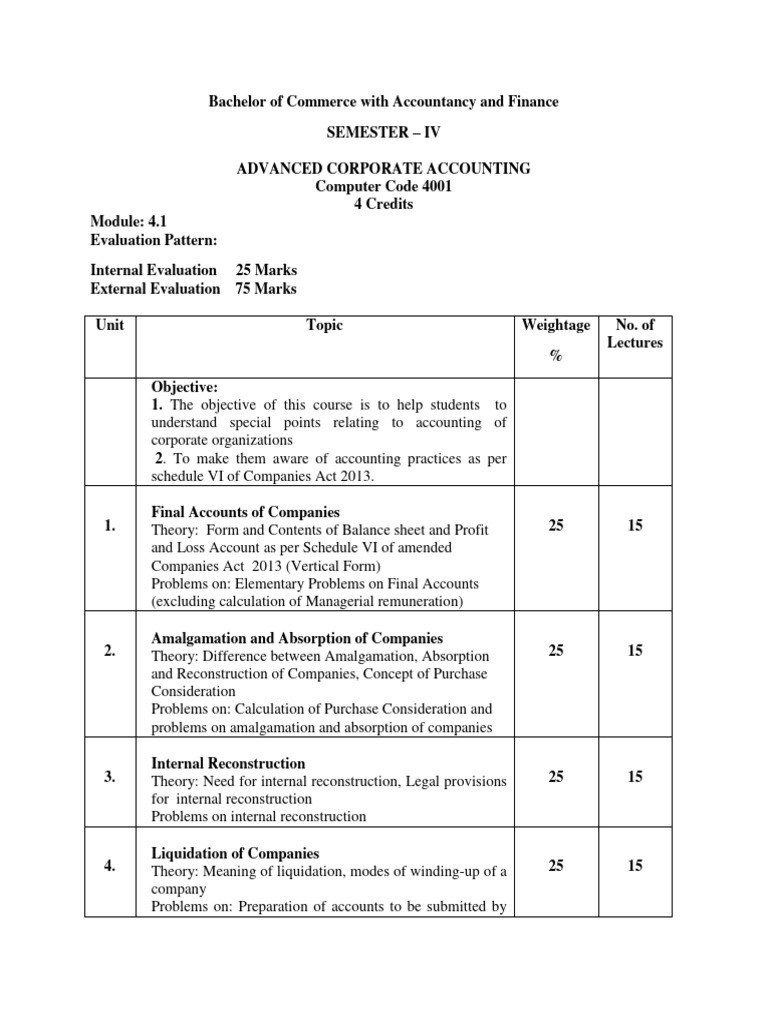 Sem ivAdCorAcc | PDF | Financial Economics | Business Economics