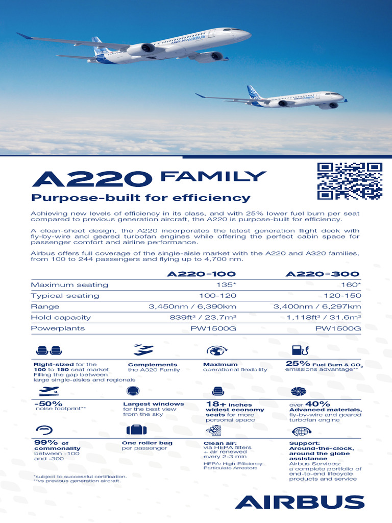 Airbus A220 Family | PDF | Aeronautics | Jet Aircraft