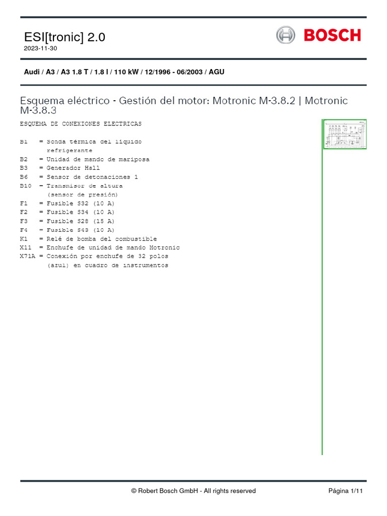 Diagrama Eléctrico Audi A3 2001 | PDF | Negócios | Computadores