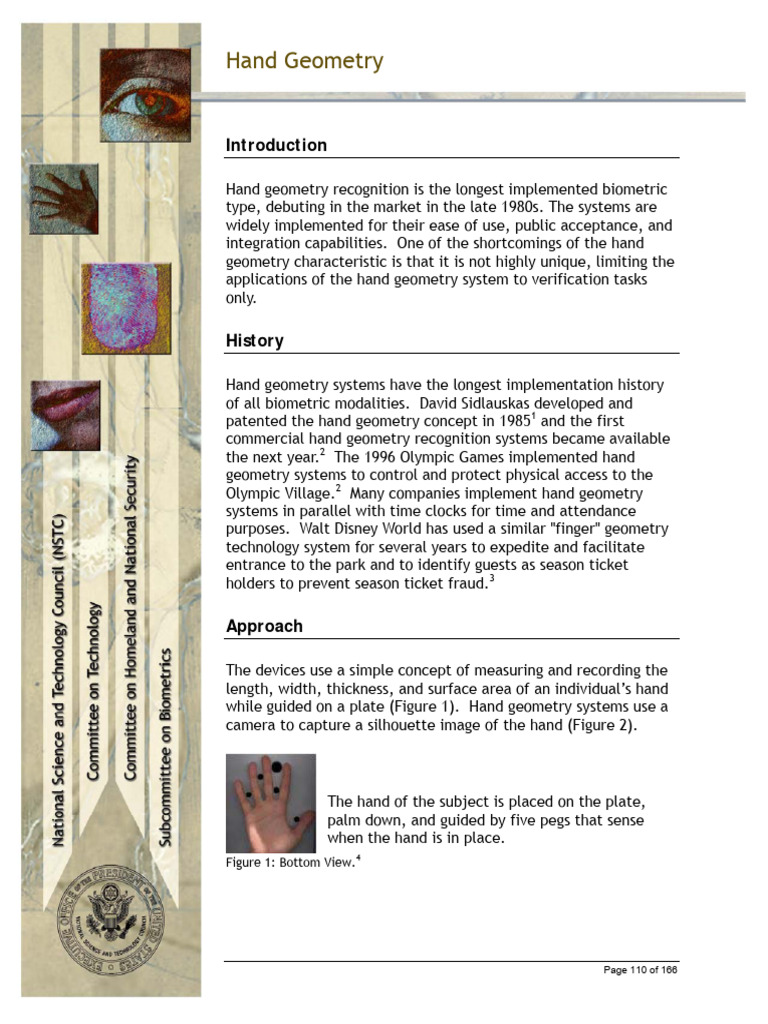 Hand Geometry | PDF | Biometrics | Receiver Operating Characteristic