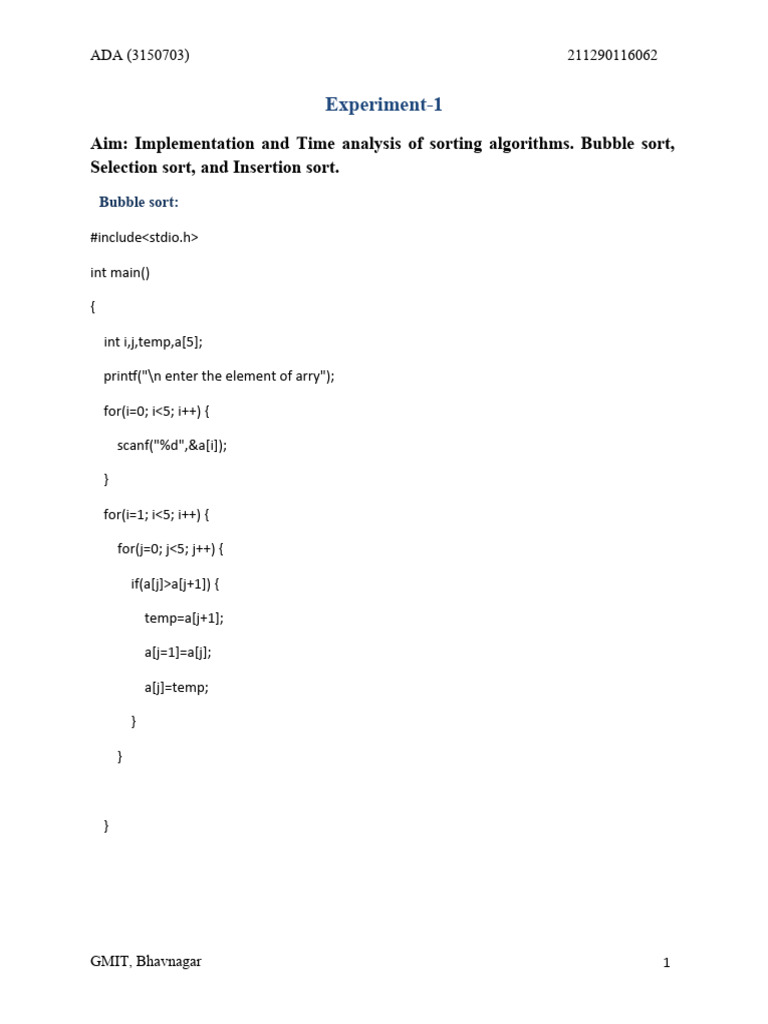 ADA Practical 09 | PDF | Theoretical Computer Science | Algorithms And ...