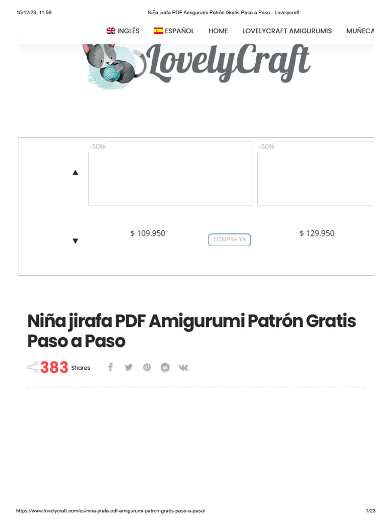 Niña jirafa PDF Amigurumi | PDF