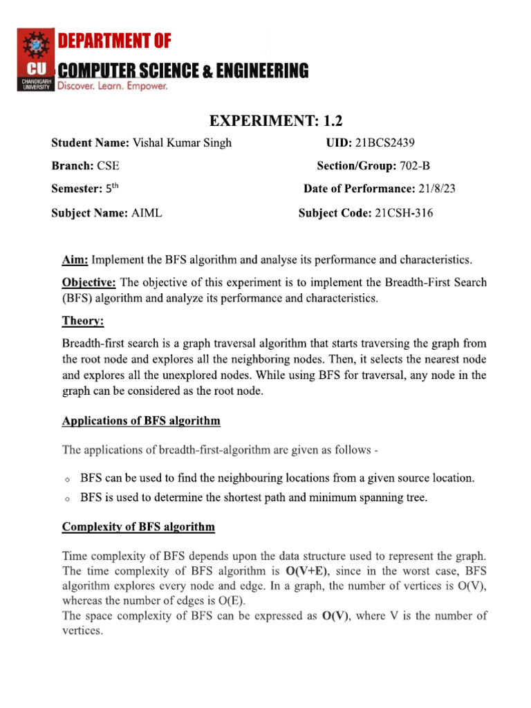 Aiml Vishal 1.2 | PDF