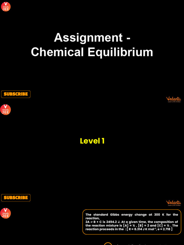 Assignment - Chemical Equilibrium | PDF | Chemical Equilibrium | Ammonia