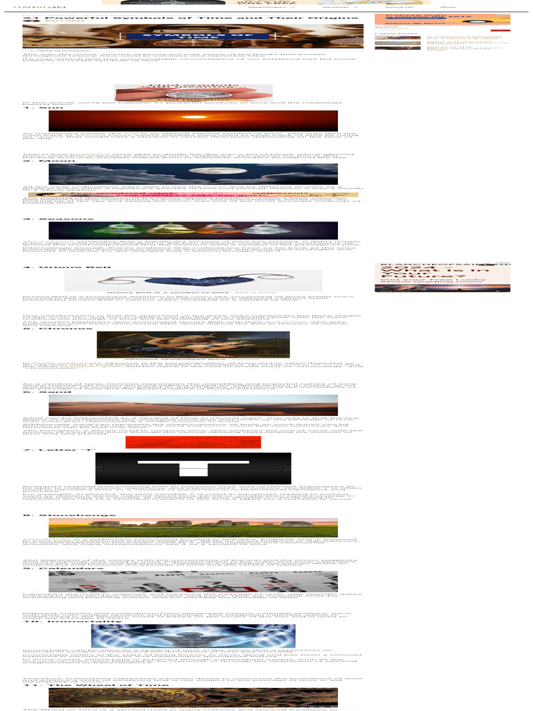 21 Symbols of Time and Their Meanings | PDF | Time | Calendar