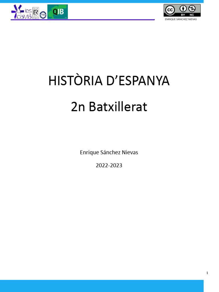 Història D Espanya 2022 2023 2 Pdf