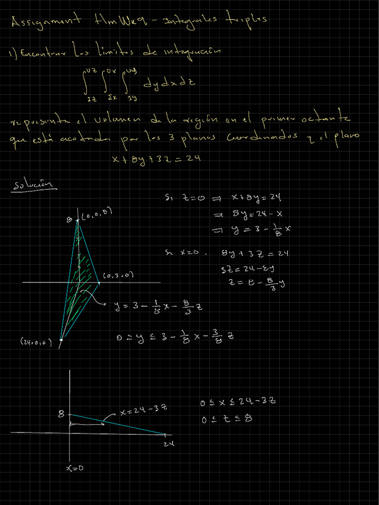 Assignment HmWk9 Integrales Triples | PDF