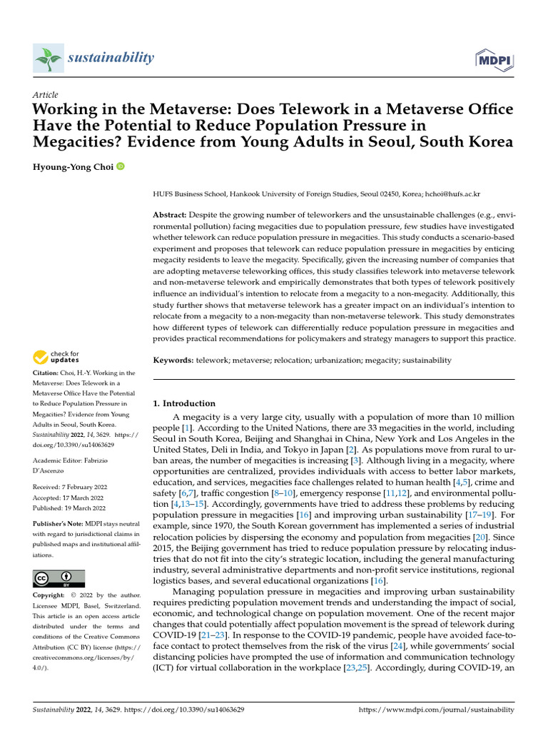 Working in The Metaverse Does Telework in A Metaverse Office Have The ...