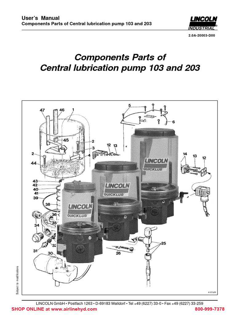 Components 103 203 Pump | PDF | Electrical Connector | Printed Circuit ...