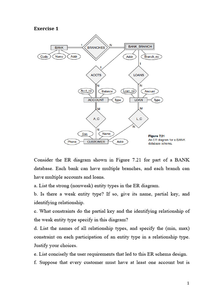 ERD Exercises | PDF | Databases | Systems Science