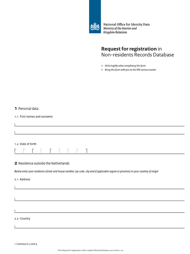 Request For Registration Form - EN | PDF