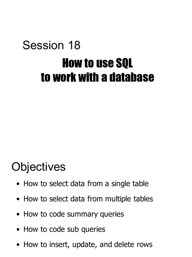 Chapter 18 (Session18 - Reviewed) | PDF | Computer Programming | Data Management