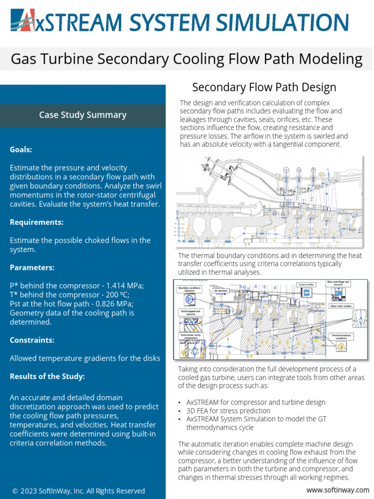 Gas Turbine Secondary Cooling Simulation | PDF | Fluid Dynamics | Heat
