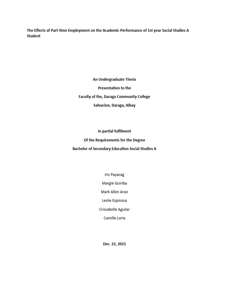 Research Chapter 1 3 | PDF | Questionnaire | Employment