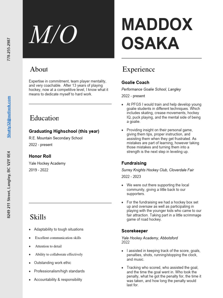 Maddox Resume One 1 | PDF | Learning | Cognition