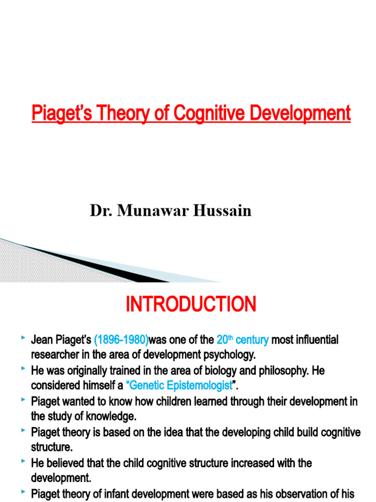 Piaget Theory Final (2) | PDF | Cognitive Development | Schema (Psychology)