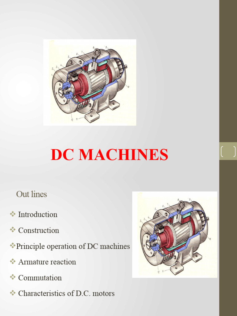 Lecture-8DC Machines | PDF | Electric Motor | Electromagnetic Induction