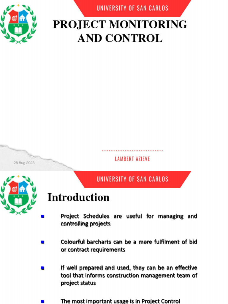 Unit 8 - Project Monitoring and Control | PDF | Construction Management