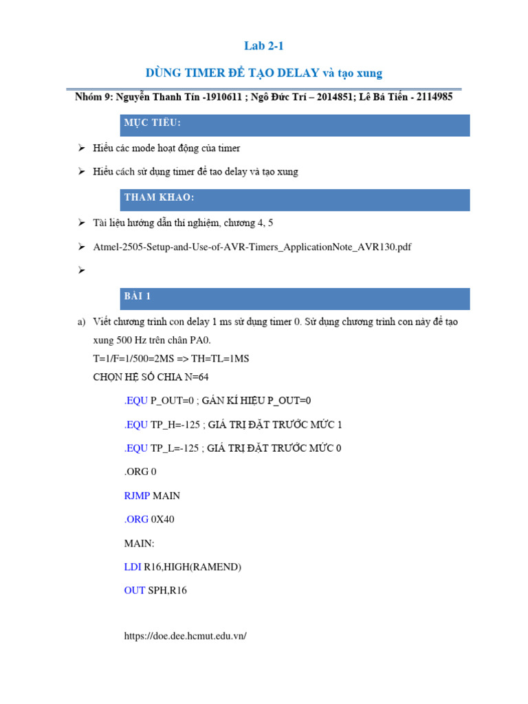 Báo cáo TN#3-Tổ 09-nhóm L06 | PDF